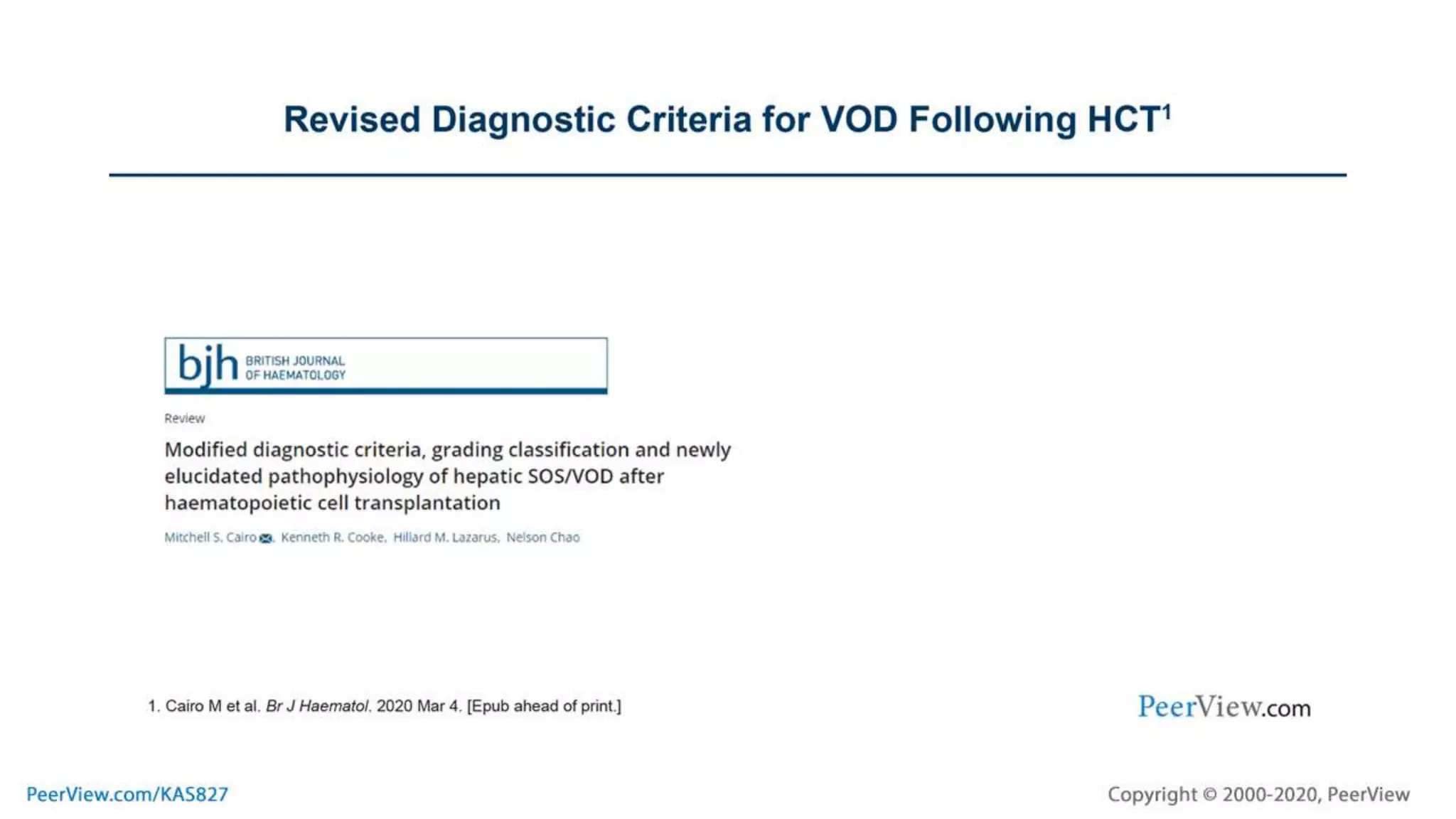 Achieving Consensus on Modern VOD/SOS Management: A Guide to Disease ...
