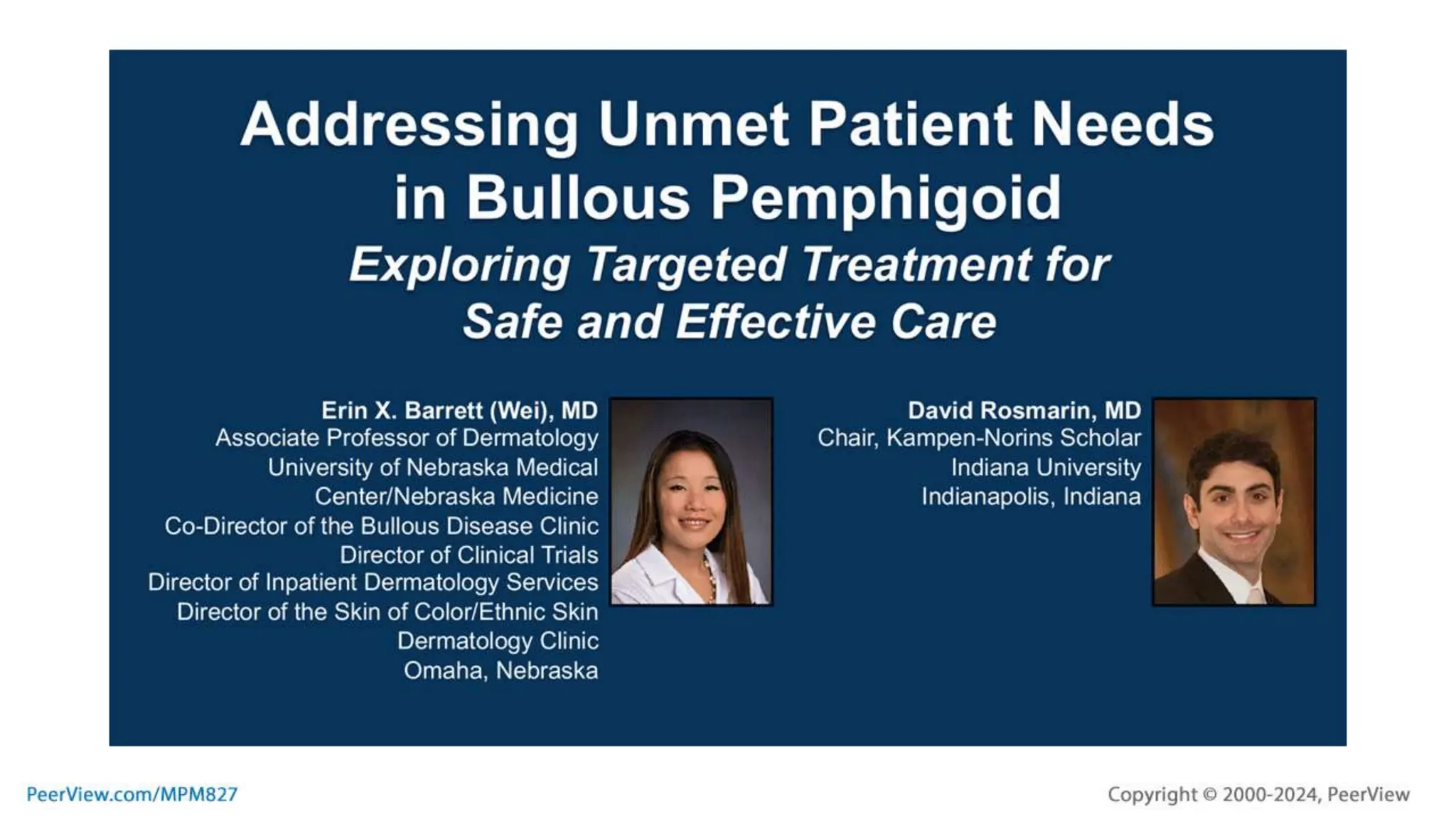 Addressing Unmet Patient Needs in Bullous Pemphigoid: Exploring Targeted Treatment for Safe and ...