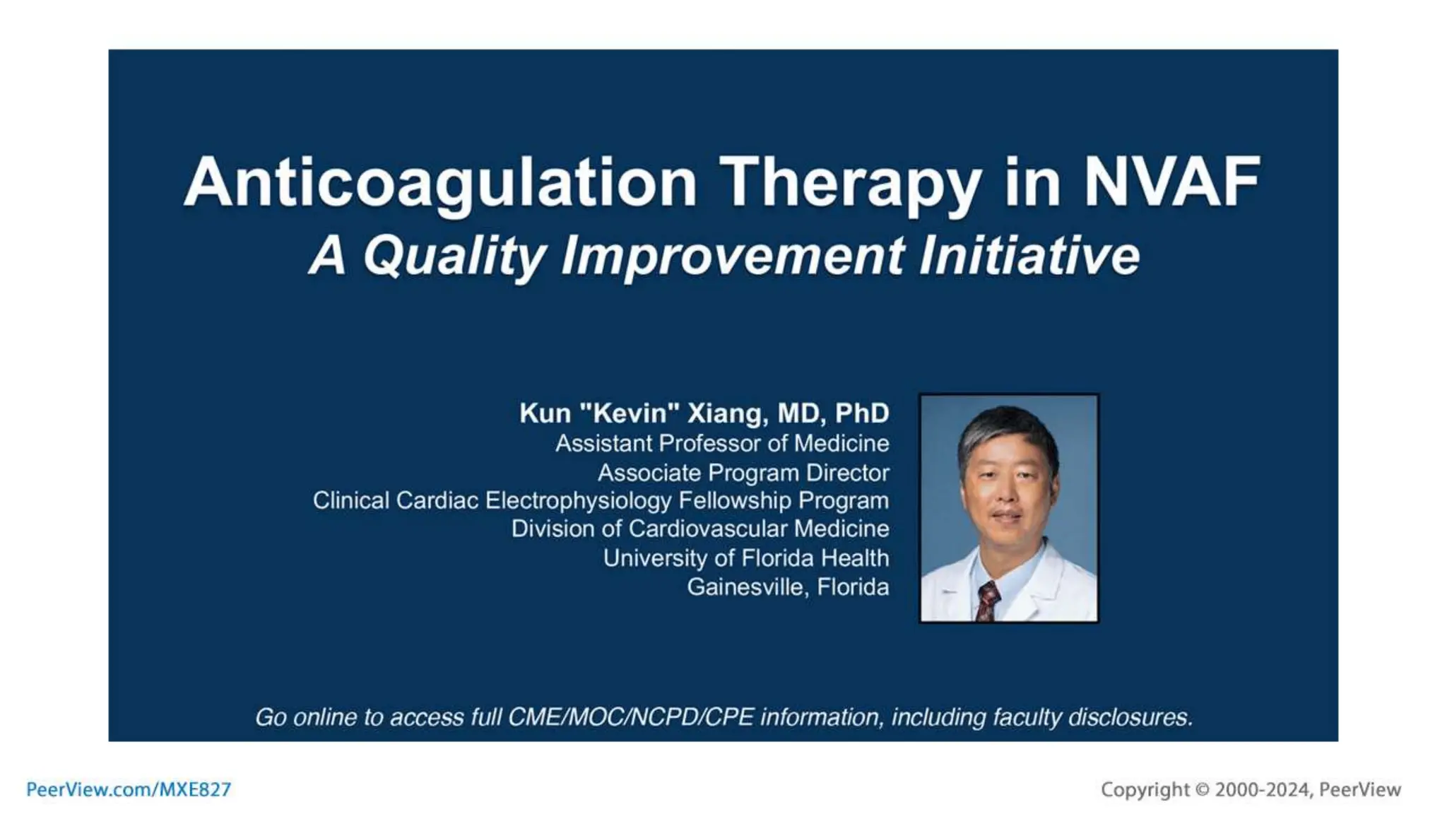 Anticoagulation Therapy in NVAF: A Quality Improvement Initiative | PPT