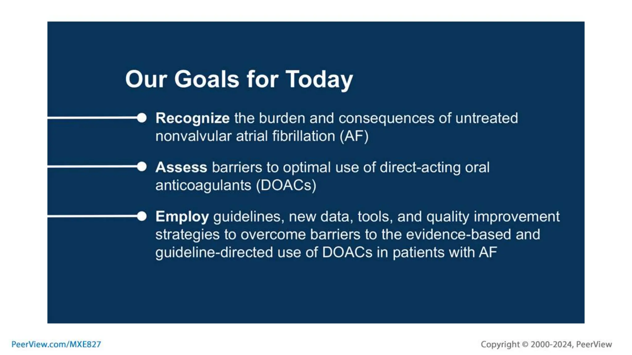 Anticoagulation Therapy in NVAF: A Quality Improvement Initiative | PPT