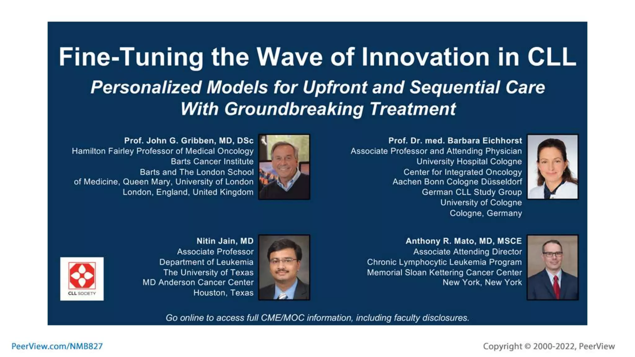 Fine-Tuning the Wave of Innovation in CLL: Personalized Models for ...
