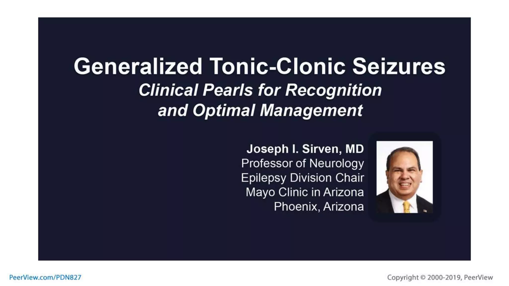 Generalized Tonic-Clonic Seizures: Clinical Pearls for Recognition and ...