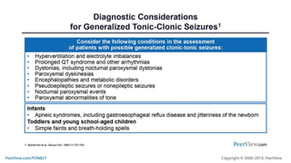 Generalized Tonic-Clonic Seizures: Clinical Pearls for Recognition and ...