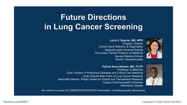 Screening and Early Intervention as the Keys to Success in Lung Cancer ...