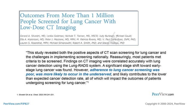 Screening and Early Intervention as the Keys to Success in Lung Cancer ...