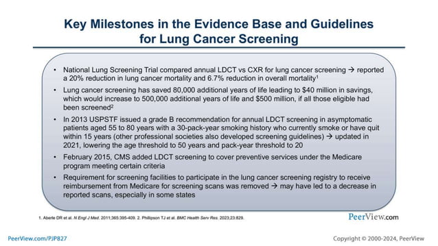 Screening and Early Intervention as the Keys to Success in Lung Cancer ...