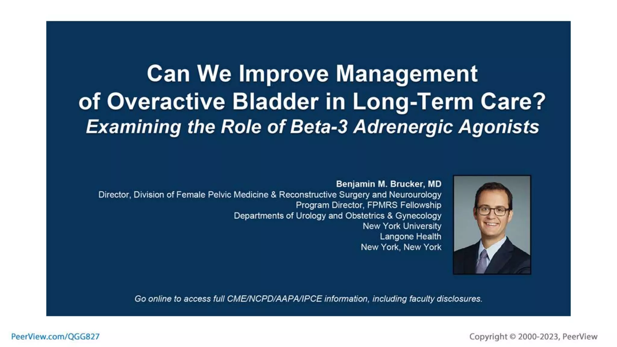 Can We Improve Management of Overactive Bladder in Long-Term Care ...