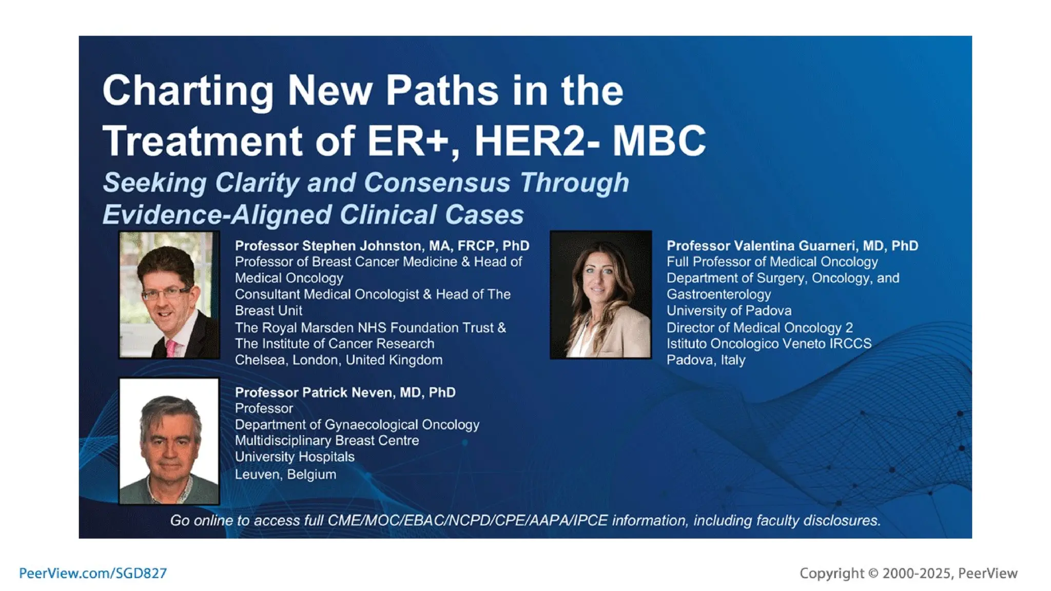 Charting New Paths in the Treatment of ER+, HER2- MBC: Seeking Clarity and Consensus Through ...