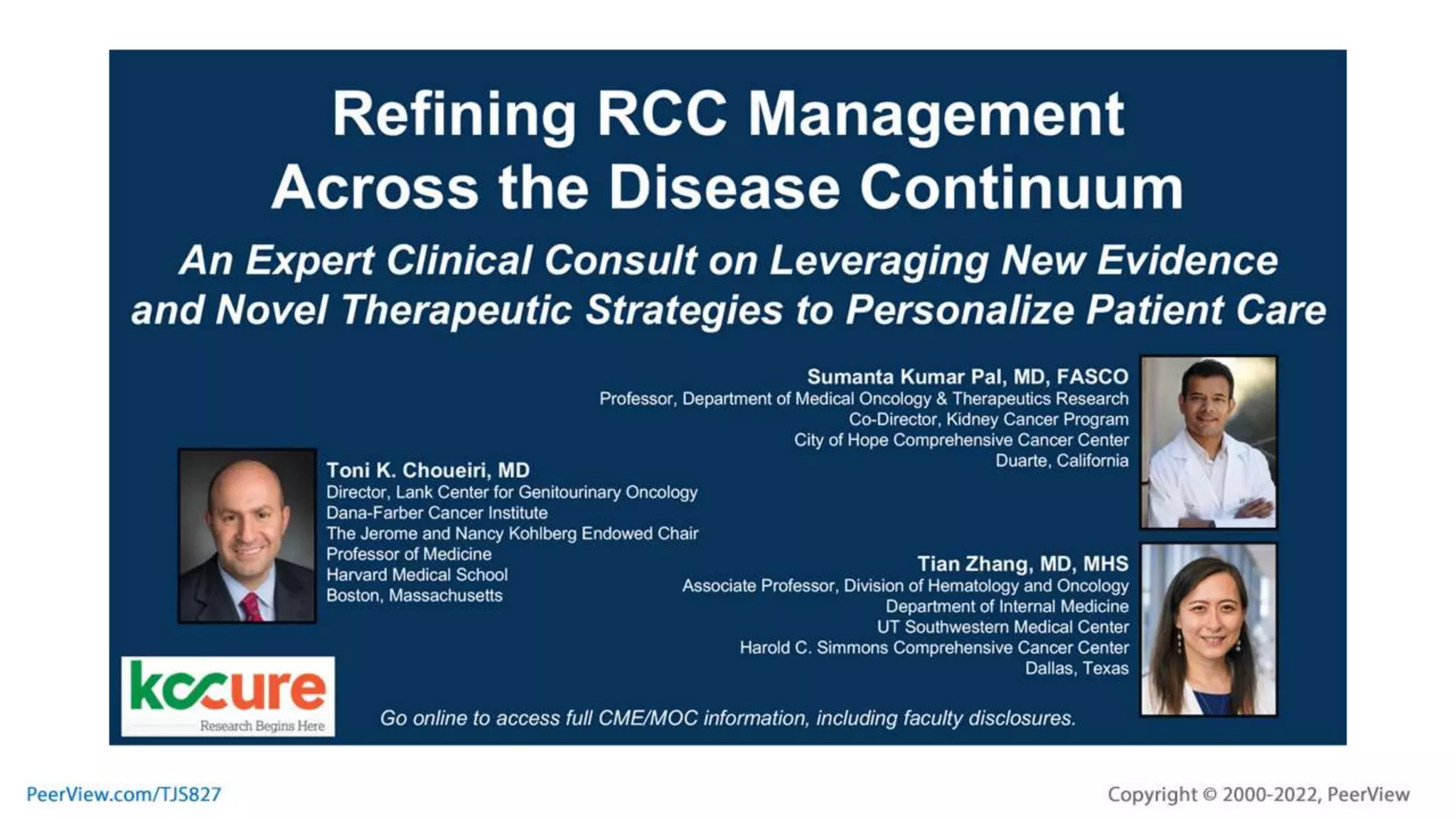 Refining RCC Management Across the Disease Continuum: An Expert ...