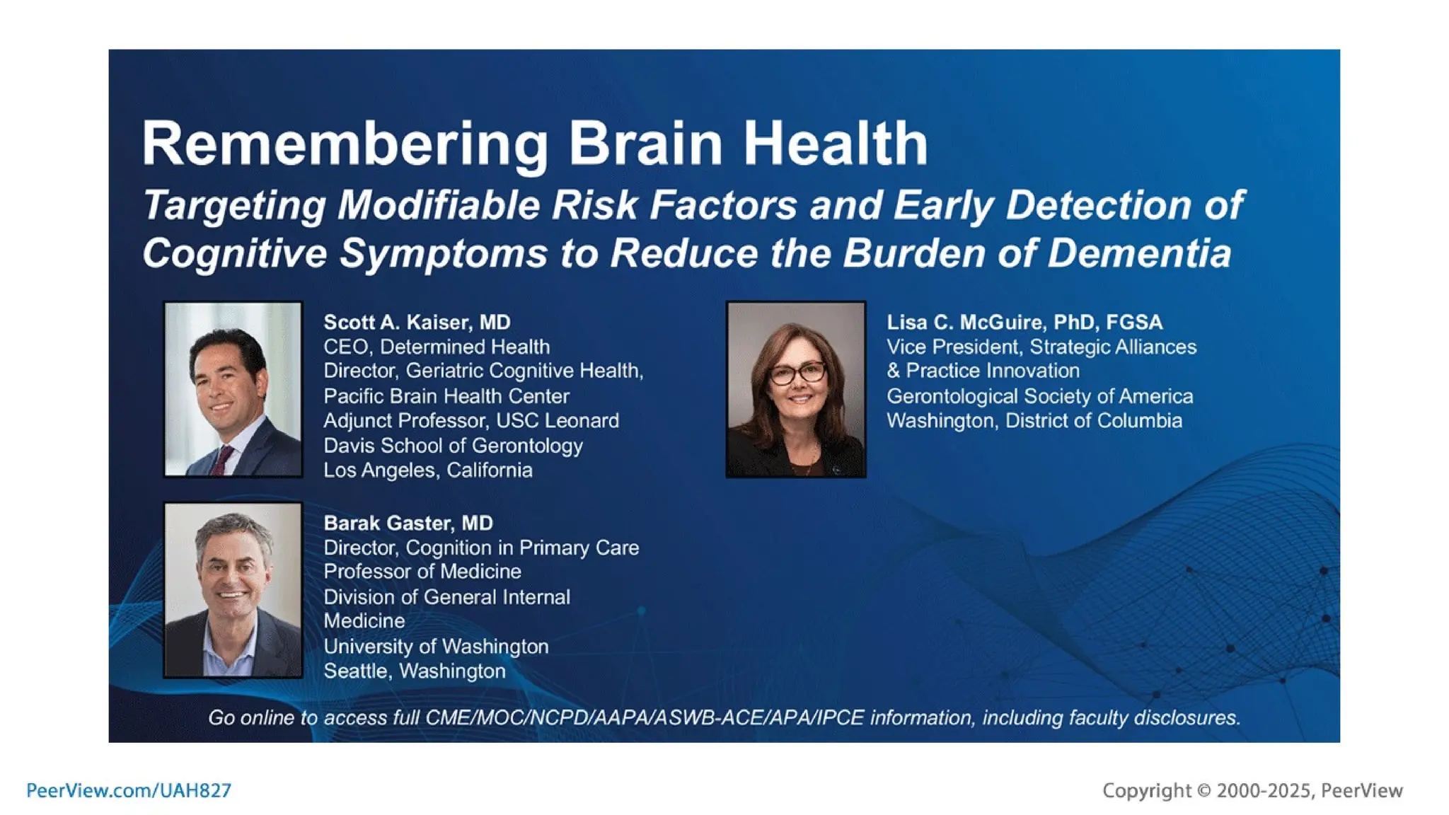 Remembering Brain Health: Targeting Modifiable Risk Factors and Early ...