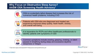 Beyond Snoring: Diving Into the Spectrum of OSA Screening Tools | PPT