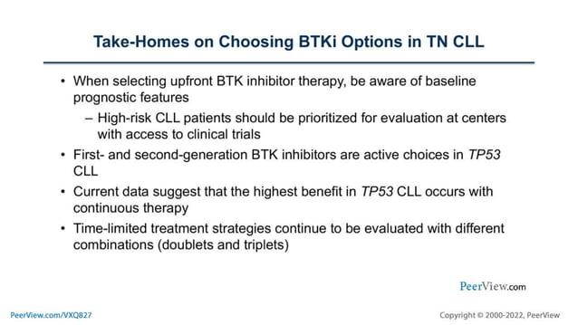 The Winning Way With BTK Inhibitors in CLL: Evidence-Informed Choices on Treatment Selection ...