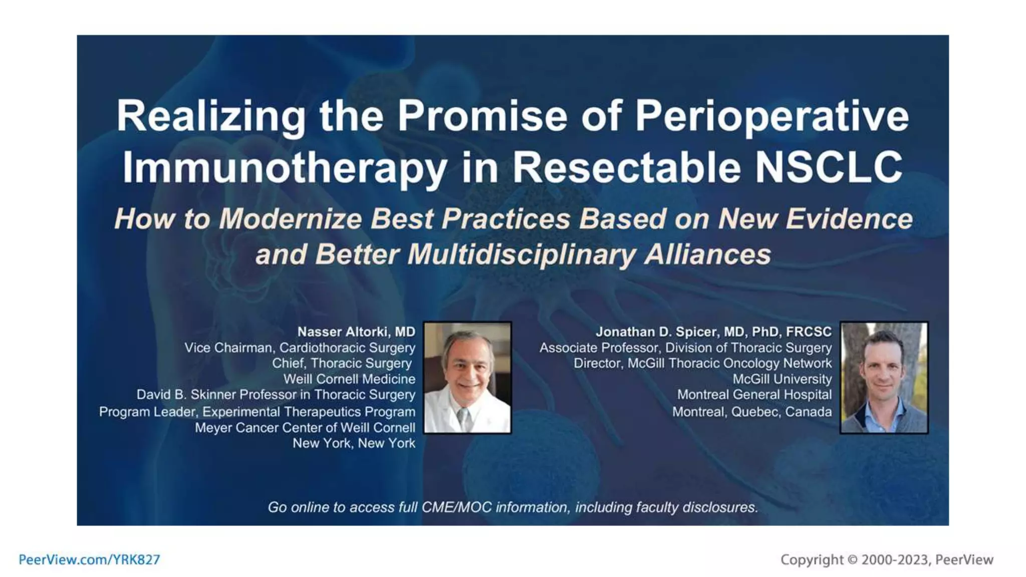Realizing the Promise of Perioperative Immunotherapy in Resectable NSCLC: How to Modernize Best ...