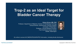 On Target: Integrating Trop-2-Directed Therapeutics for Urothelial ...