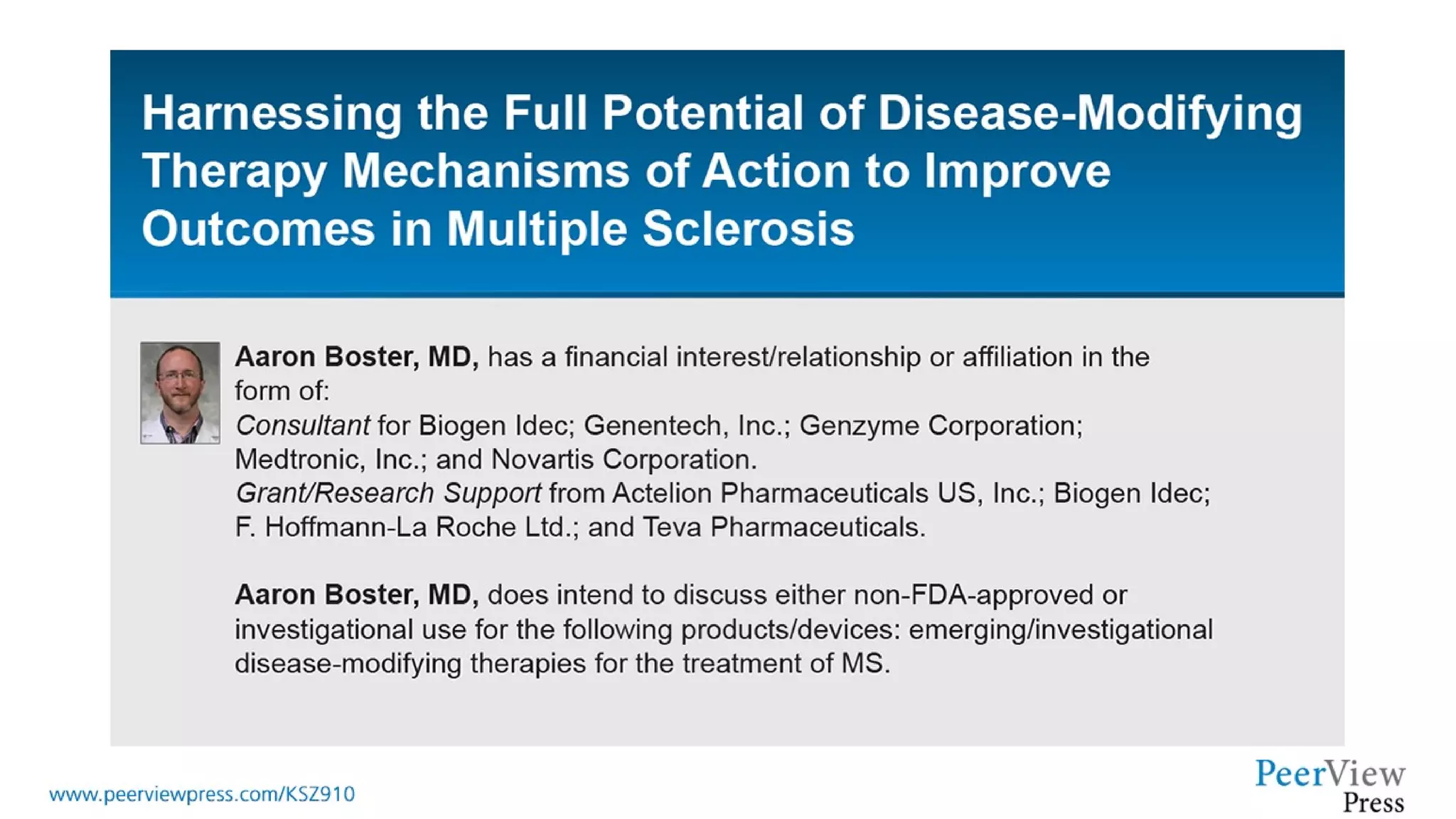 Harnessing the Full Potential of Disease-Modifying Therapy Mechanisms ...