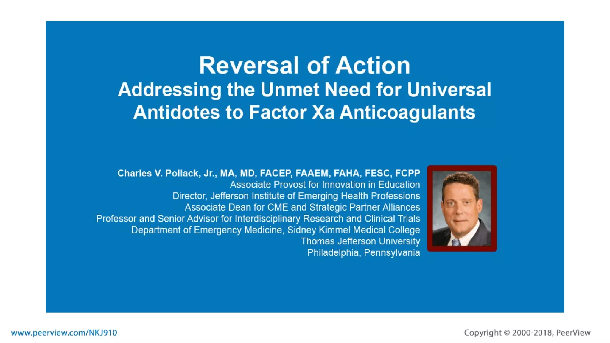 Reversal of Action: Addressing the Unmet Need for Universal Antidotes ...
