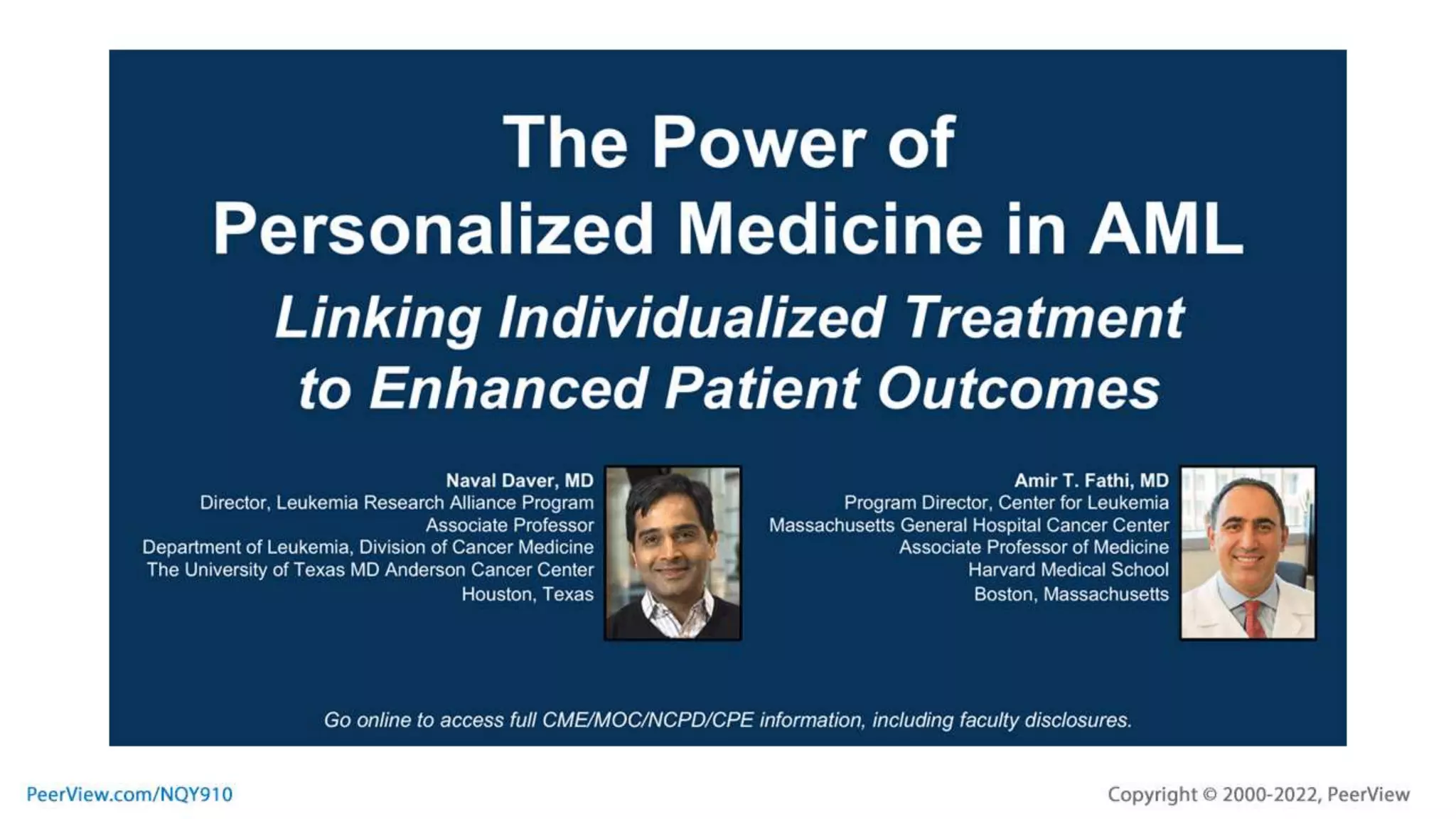 The Power of Personalized Medicine in AML: Linking Individualized ...