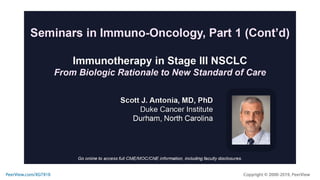 Addressing Unmet Needs in Earlier Stages of NSCLC With Immunotherapy ...