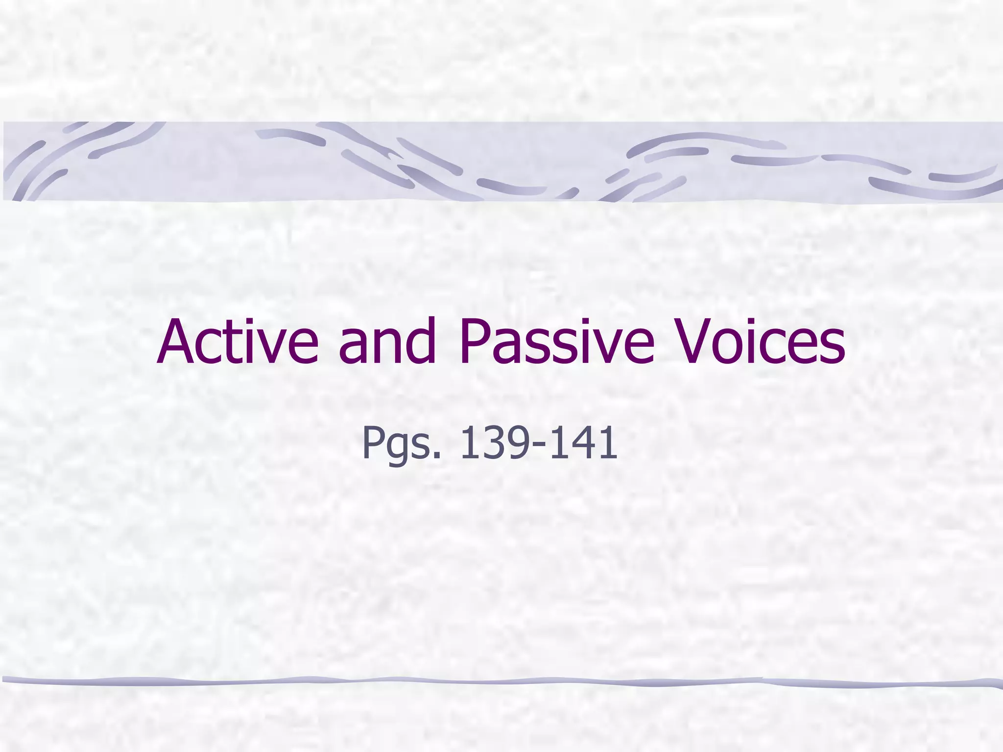 Active & Passive Voice & Verbs | PPTX