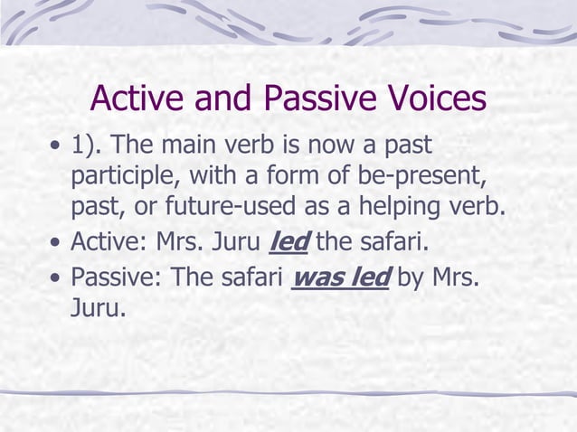 Active & Passive Voice & Verbs | PPTX