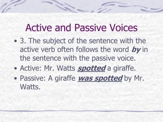 Active & Passive Voice & Verbs | PPTX