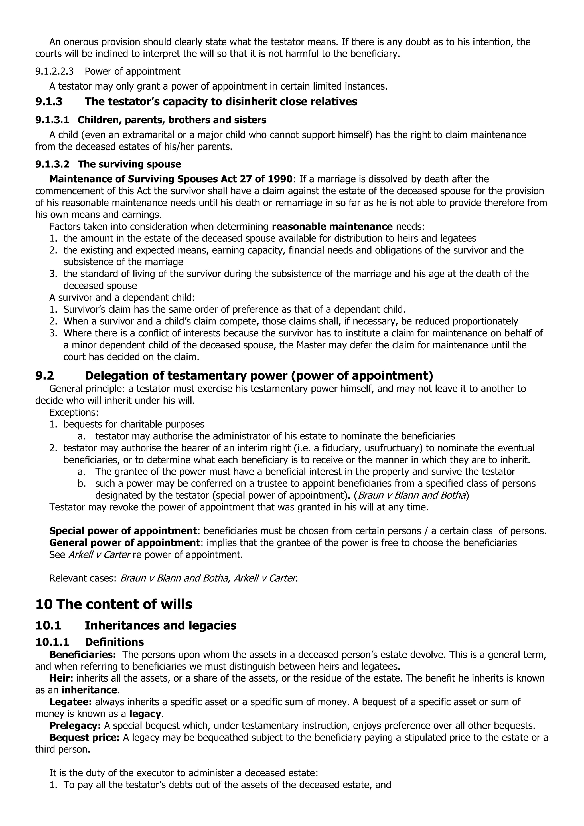 Law of succession-Notes for students studying law | DOC