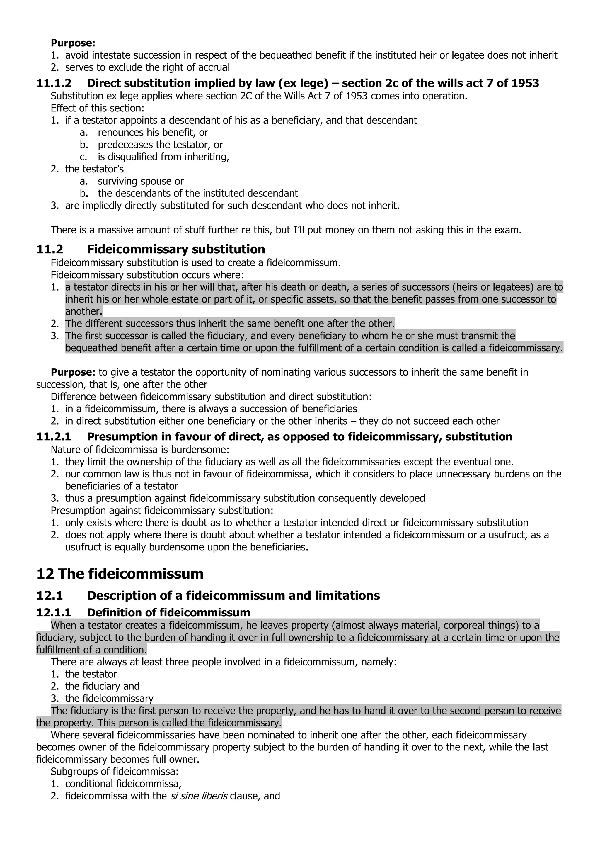 Law of succession-Notes for students studying law | DOC