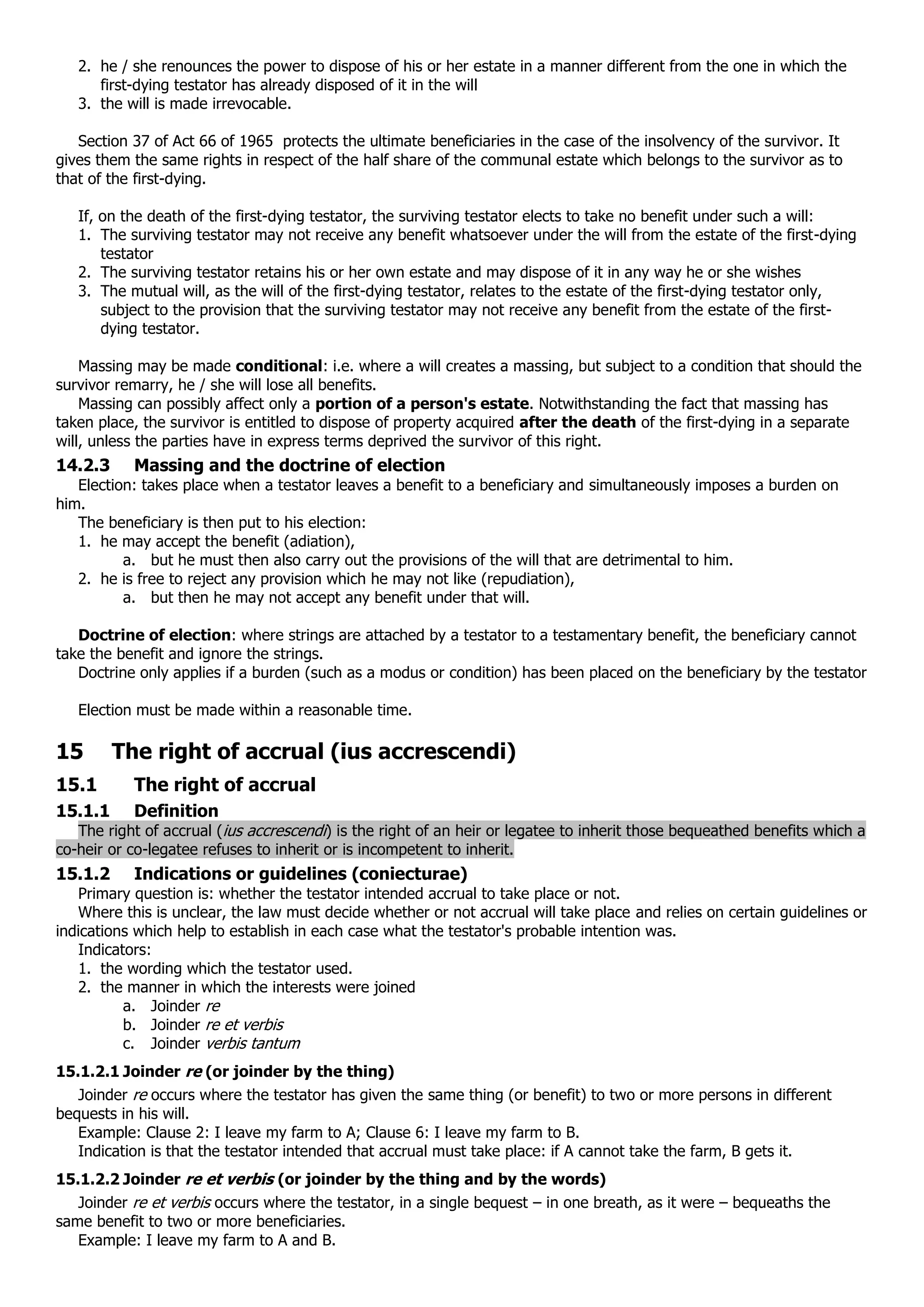 Law of succession-Notes for students studying law | DOC