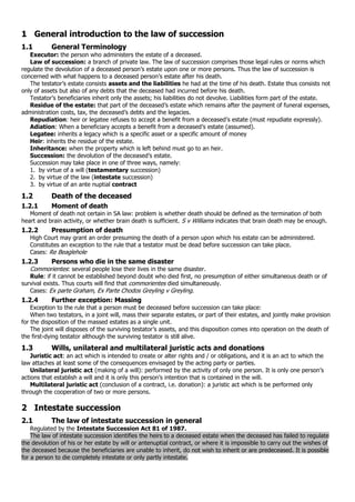Law of succession-Notes for students studying law | DOC