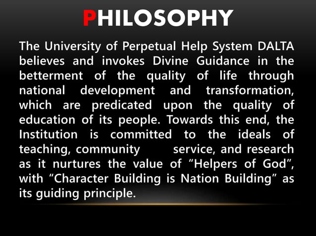 Philosophy, mission and vision | PPTX