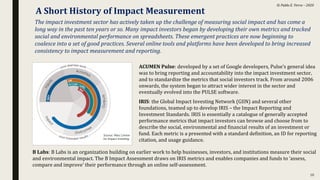 Good Measures: The Case for Quantification in Impact Investment | PDF