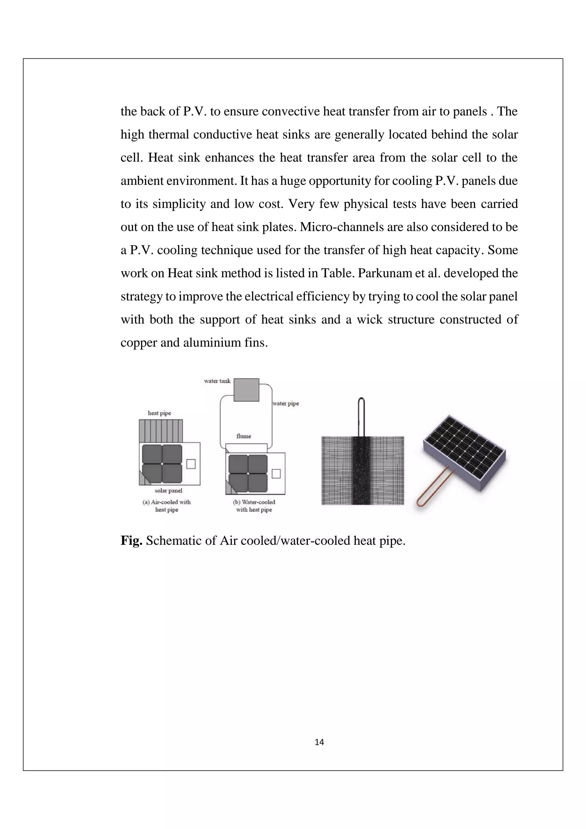 Advance Cooling techniques of PV module. (Seminar report) | PDF