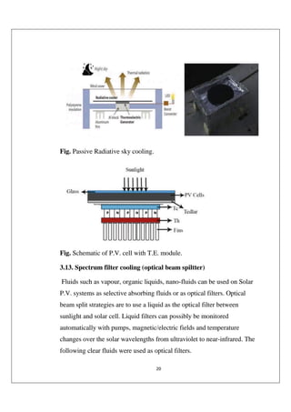 Advance Cooling techniques of PV module. (Seminar report) | PDF