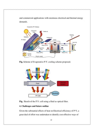 Advance Cooling techniques of PV module. (Seminar report) | PDF