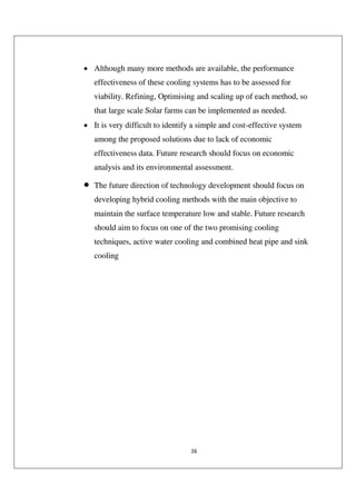 Advance Cooling techniques of PV module. (Seminar report) | PDF