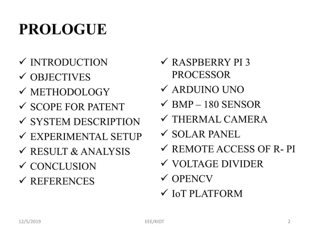 RASPBERRY PI PROCESSOR for solar PV Panel monitoring | PPT