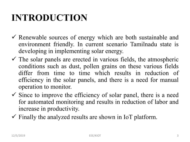 RASPBERRY PI PROCESSOR for solar PV Panel monitoring | PPT