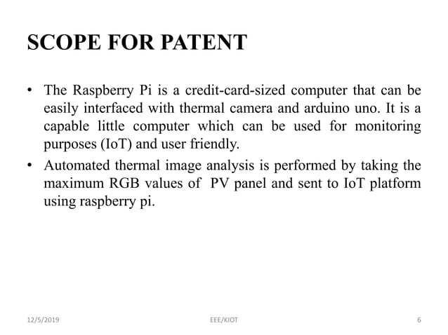 RASPBERRY PI PROCESSOR for solar PV Panel monitoring | PPT