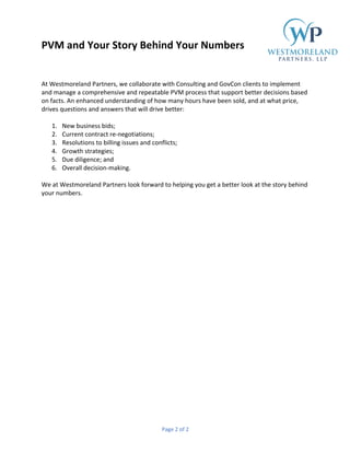 PVM :: Westmoreland Partners | PDF
