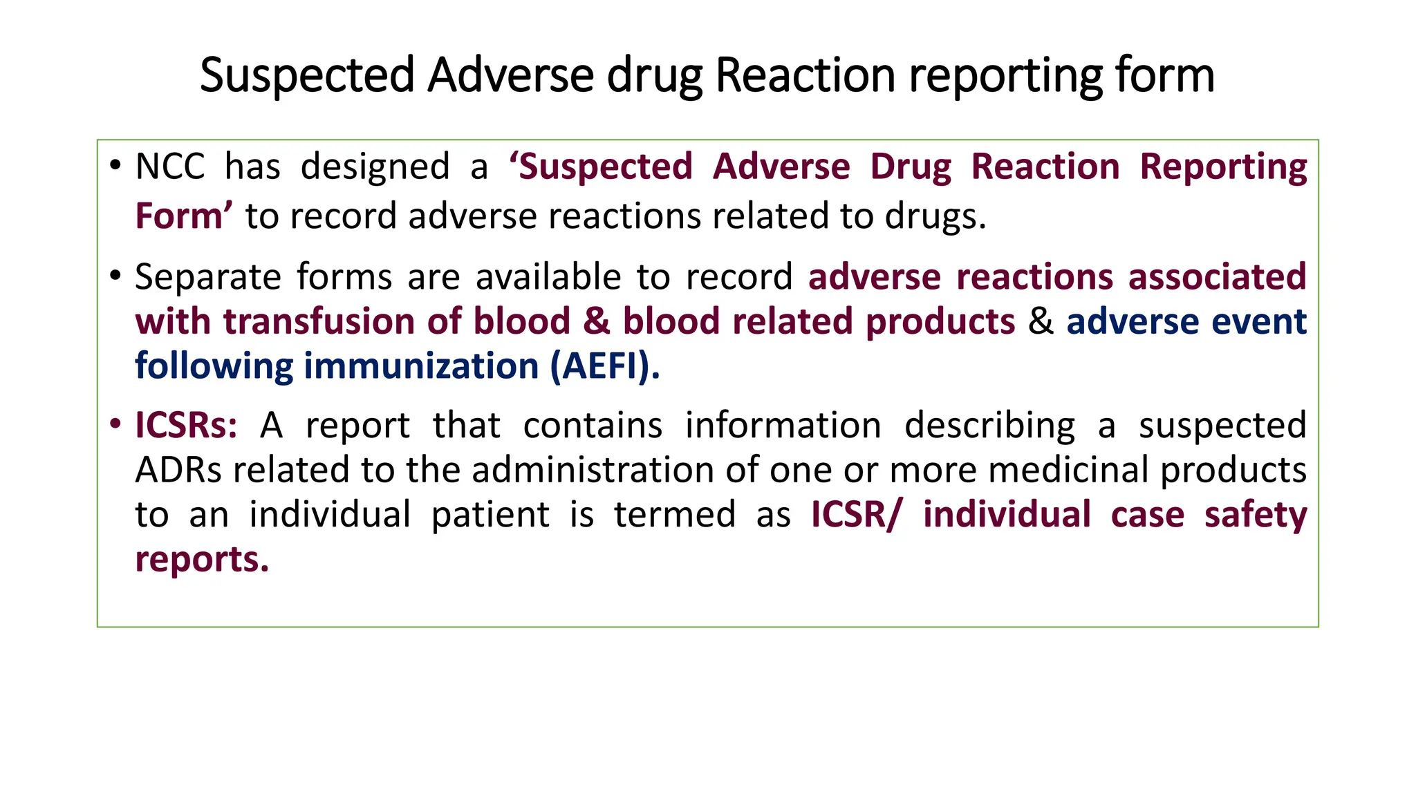 PvPI ADR reporting communication under pvpi | PDF