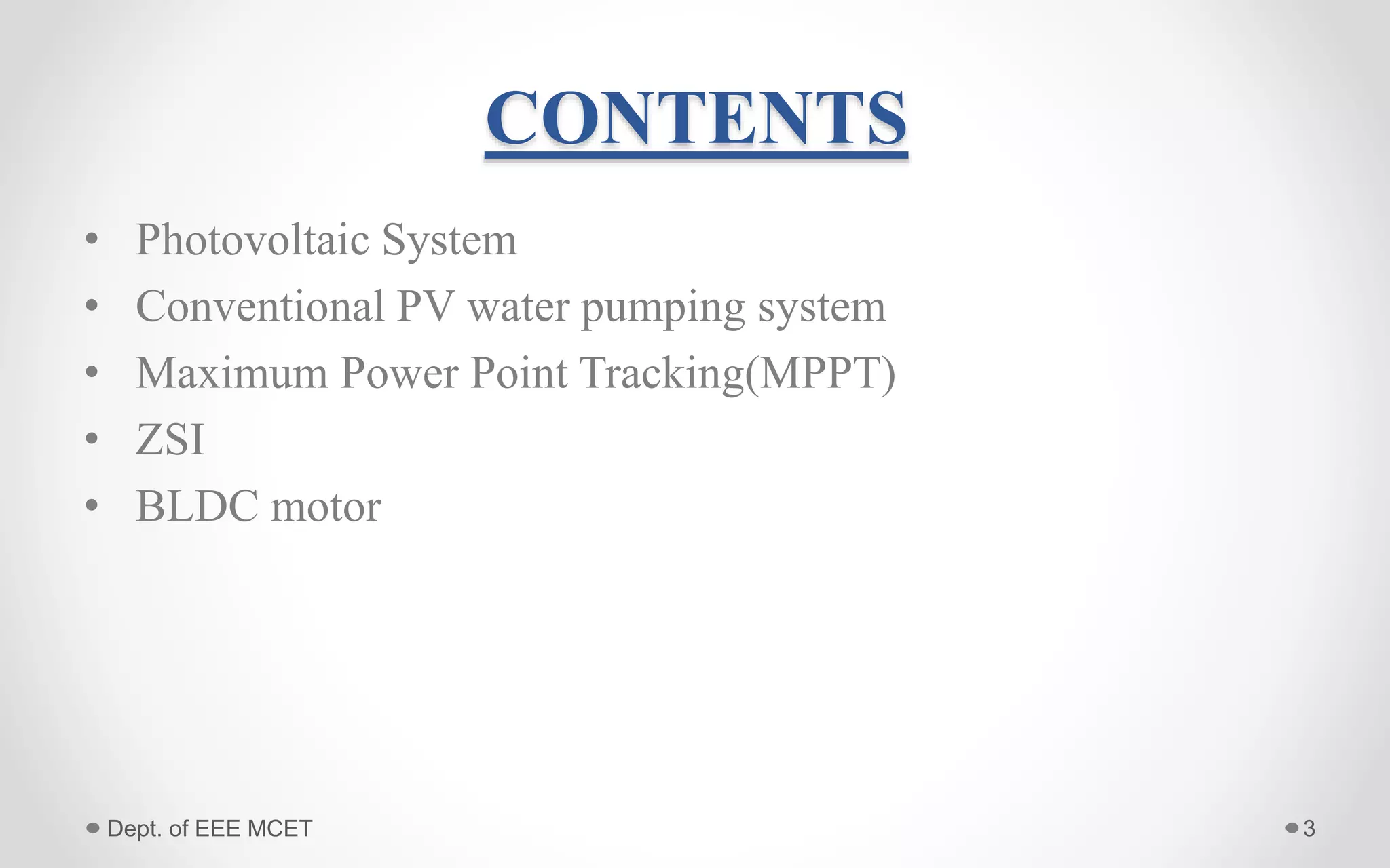 Pv power system based mppt z source inverter to supply bldc motor | PPTX