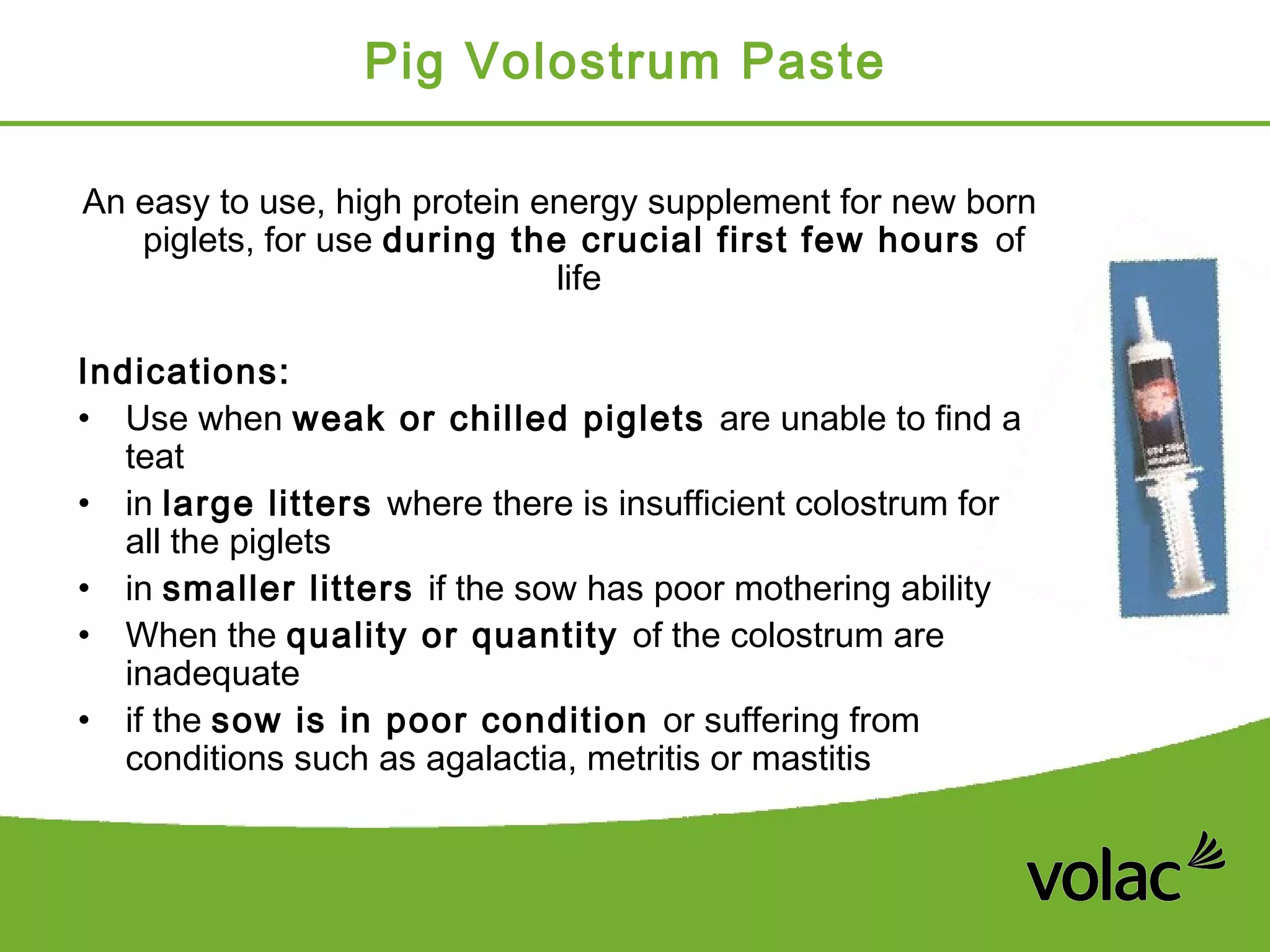 The importance of colostrum and early piglet nutrition | PPT