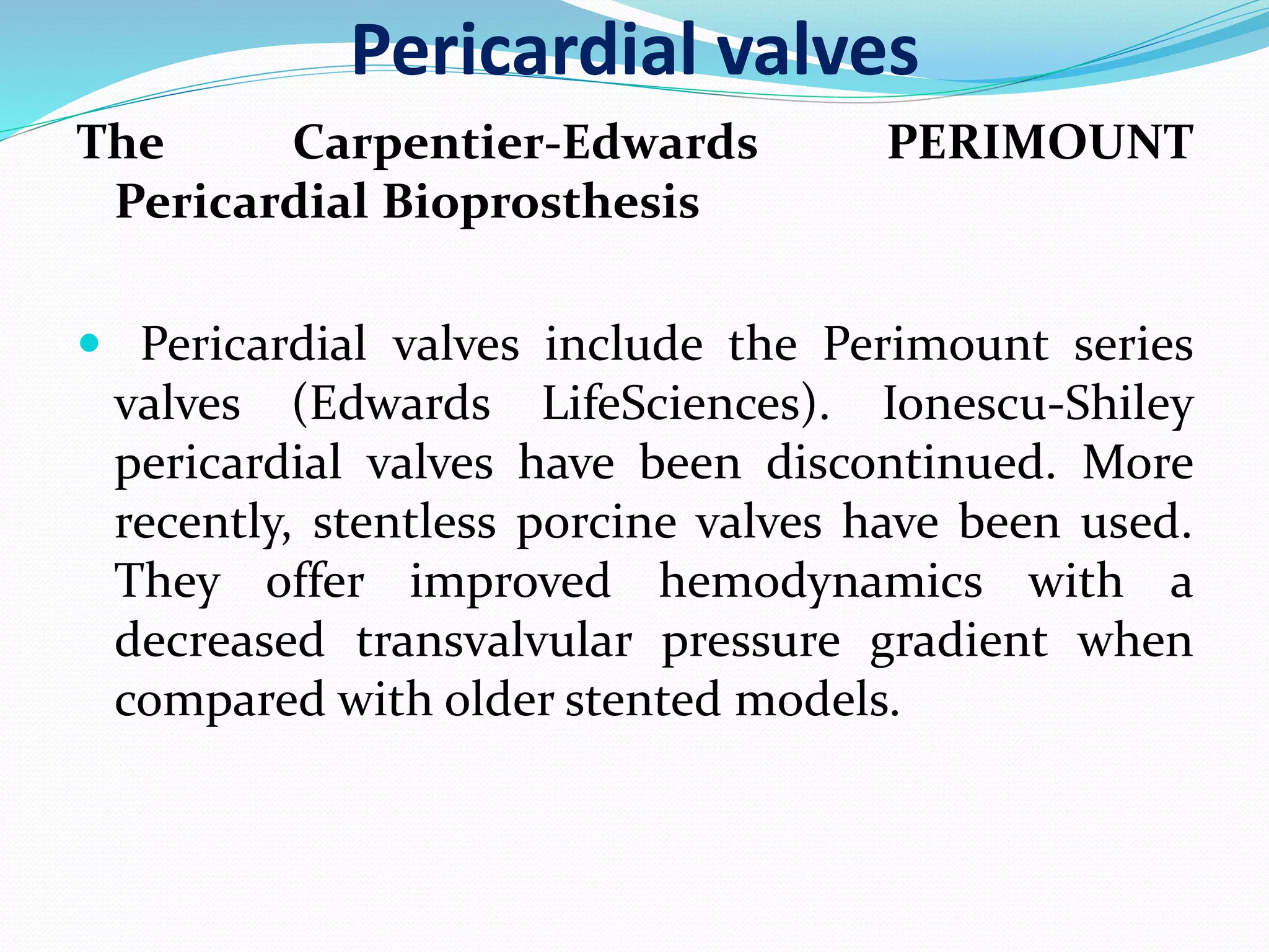 PROSTHETIC VALVES | PPTX