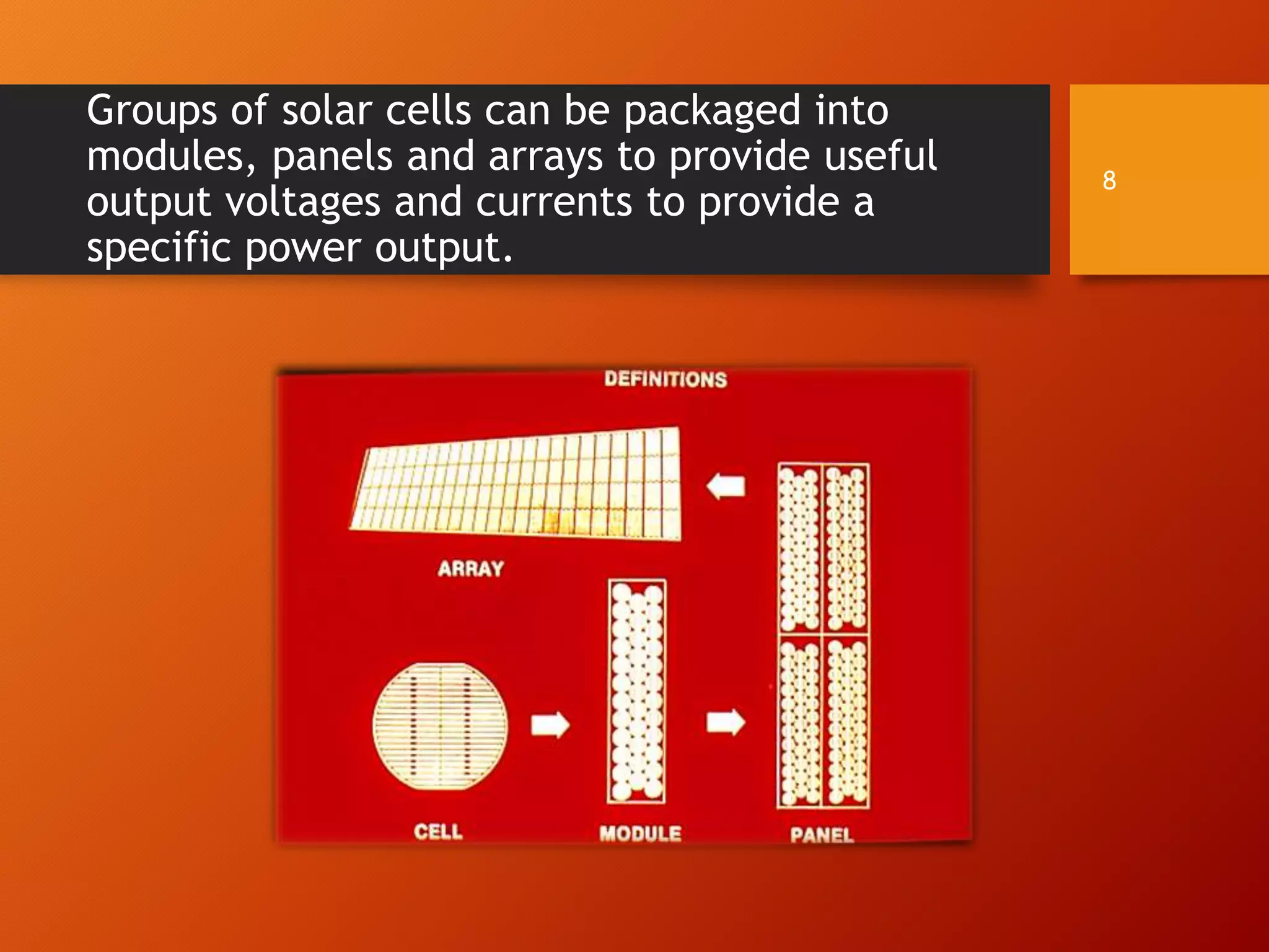 Photo-voltaic cells (Introduction, application, uses) | PPTX