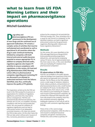 What to Learn from US FDA Warning Letters and Their Impact on Pharmacovigilance Operations | PDF
