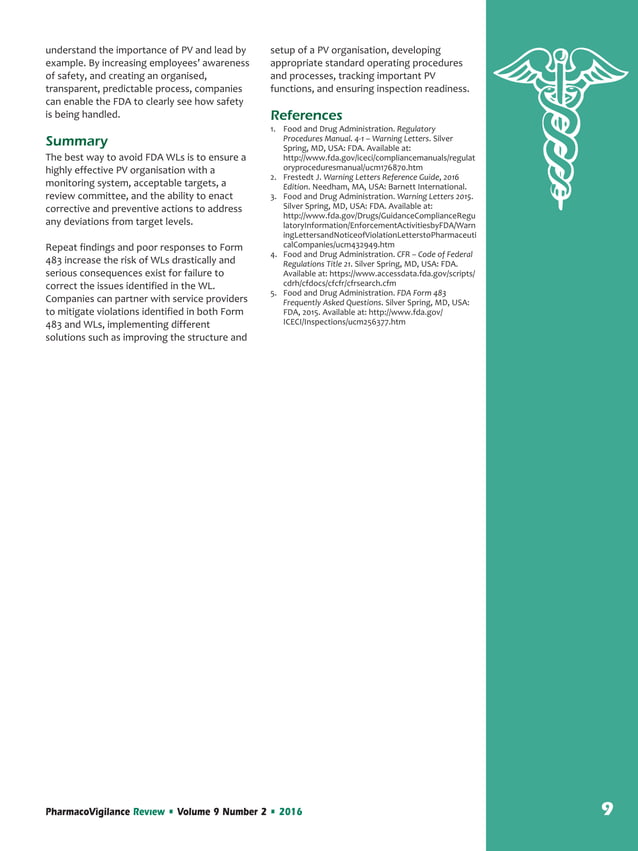 What to Learn from US FDA Warning Letters and Their Impact on ...