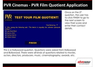 PVR Cinemas Social Media Case study by AliveNow | PPT