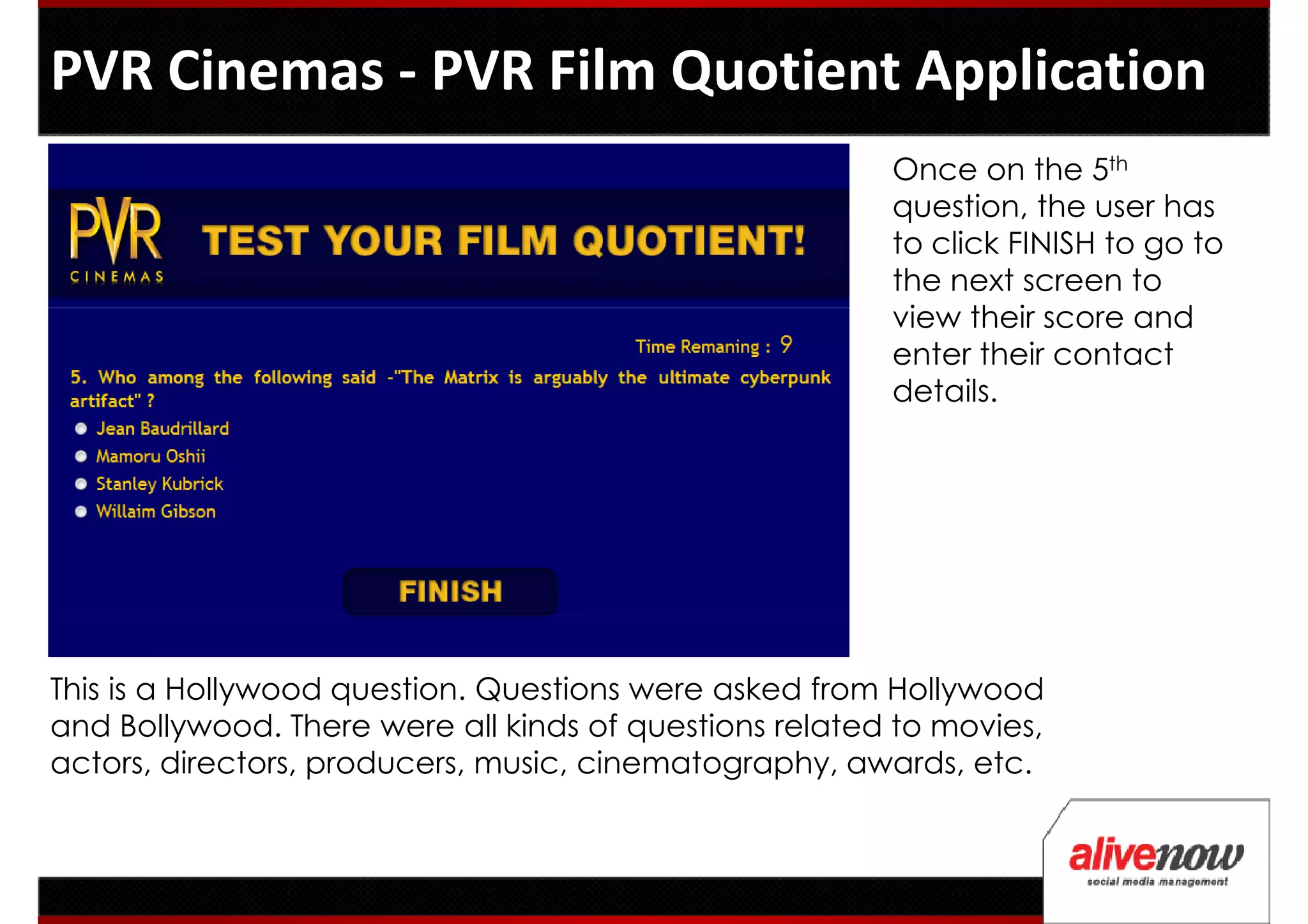PVR Cinemas Social Media Case Study by Alive Now | PDF