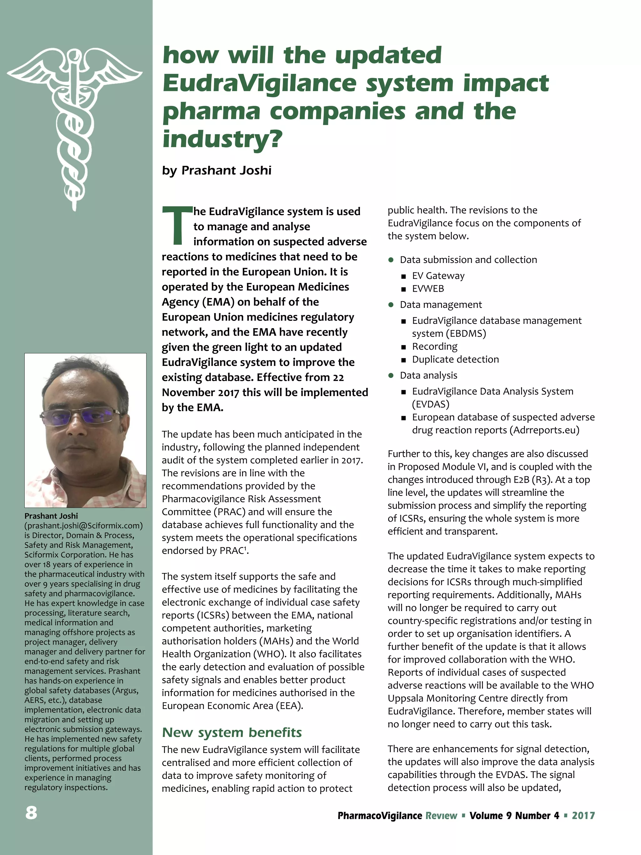 How Will the Updated EudraVigilance System Impact Pharma Companies and the Industry? | PDF