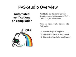 PVS-Studio 5.00, a solution for developers of modern resource-intensive applications | PPTX